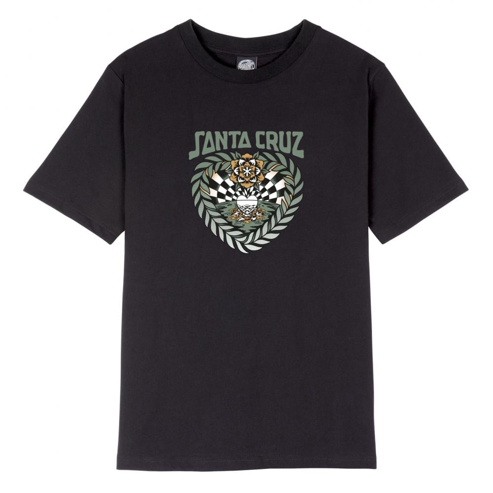 Santa Cruz Women Heart Set Front T-Shirt - Black | Wetsuit Centre